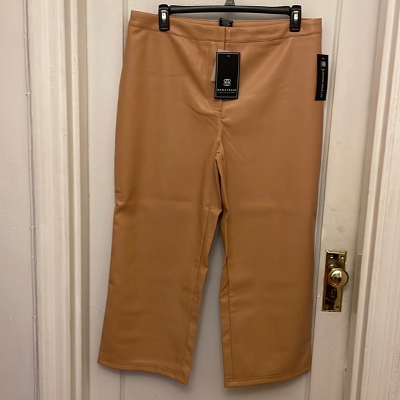 bagatelle | Pants & Jumpsuits | Nwt Bagatelle Faux Leather Cropped Wide ...